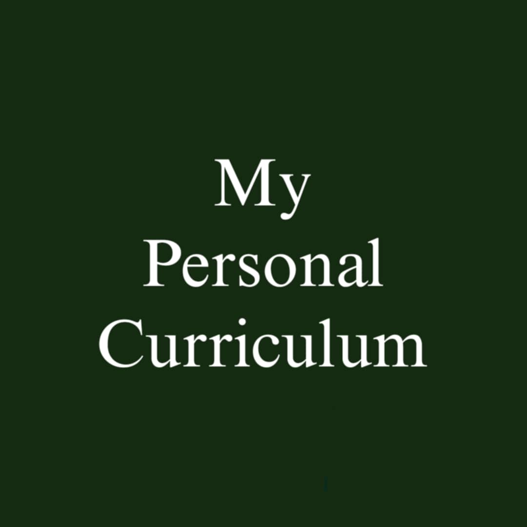 My Personal Curriculum – Annafromuni